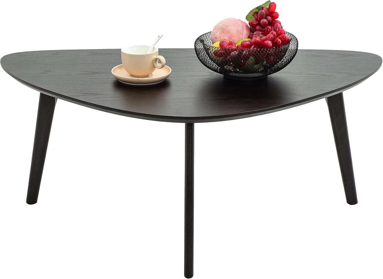 Mid Century Modern Oval Coffee Table Small Wood Tables with Chic ...