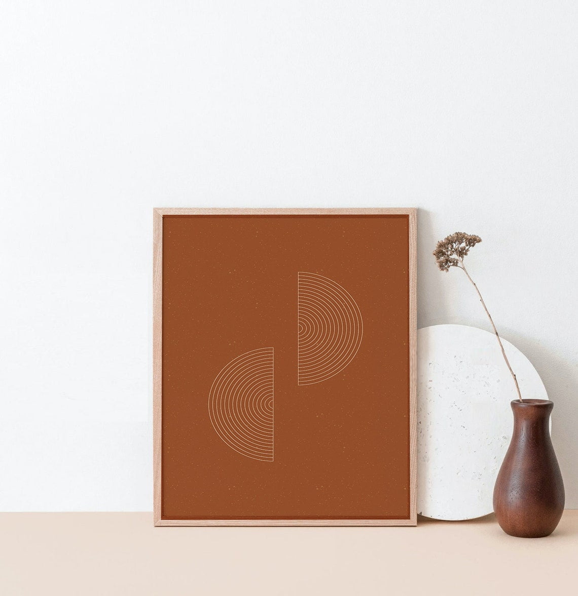 Mid Century Modern Rainbow Print, Terra Print, Warm Wall Art, Abstract Art Print, Boho Decor ...