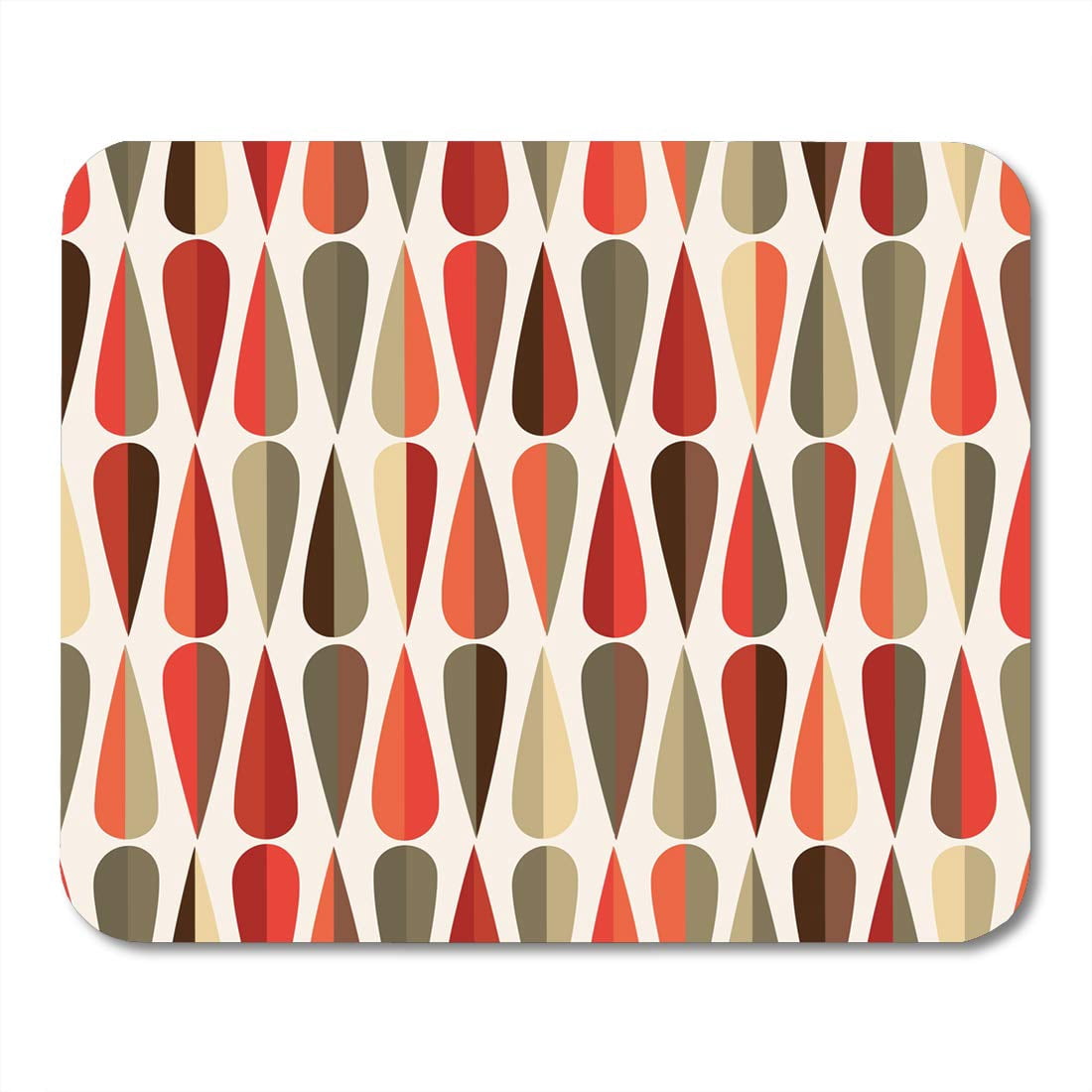 Mid Century Modern Retro Drop Shapes in Various Color Tones Abstract ...