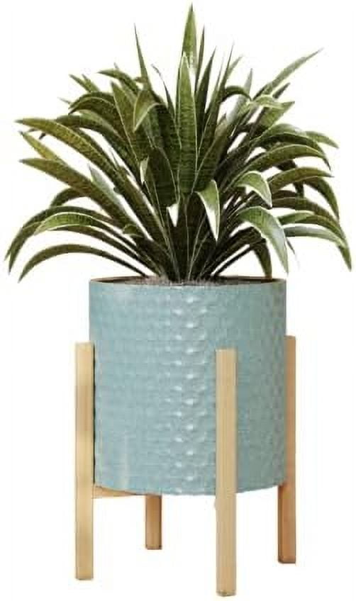 Mid-Century Modern Rhys Honeycomb Embossed Planter Pot with Kinsley ...