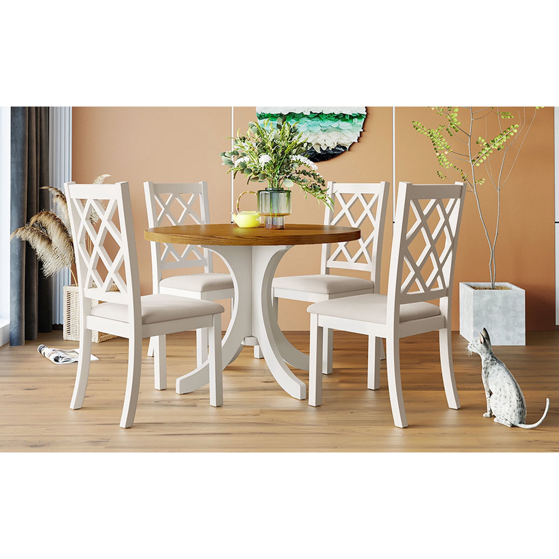 Mid - Century Modern Round Dining Set | Seats 4 in Mid - Century Homes ...