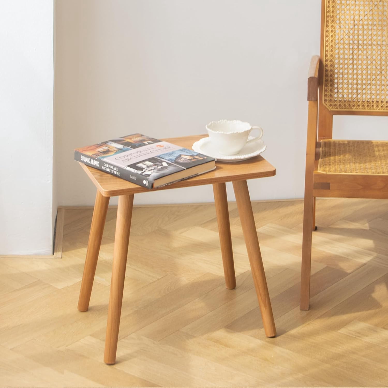 Mid Century Modern Side Table, Small End for Living Room Bedroom Office ...