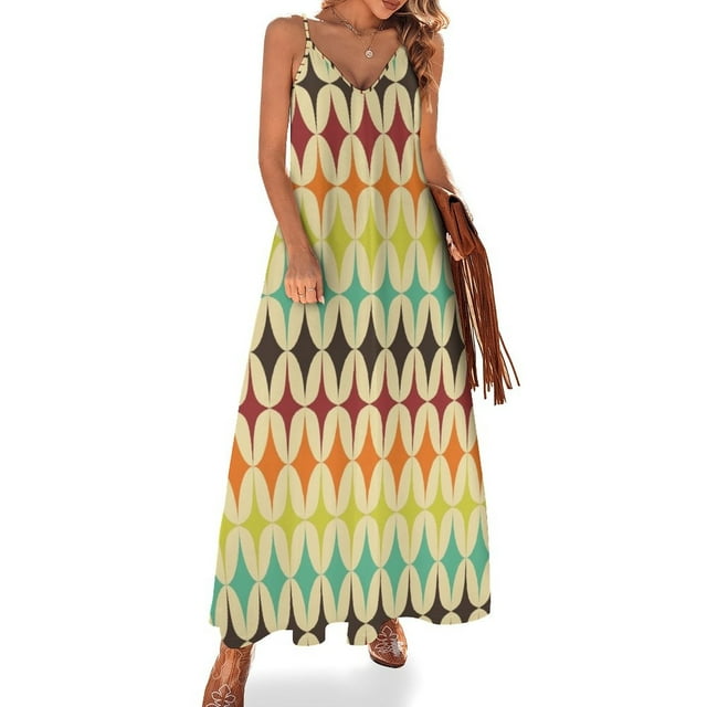 Mid Century Modern Sleeveless Dress prom clothes womans clothing dresses korean style - Walmart.com