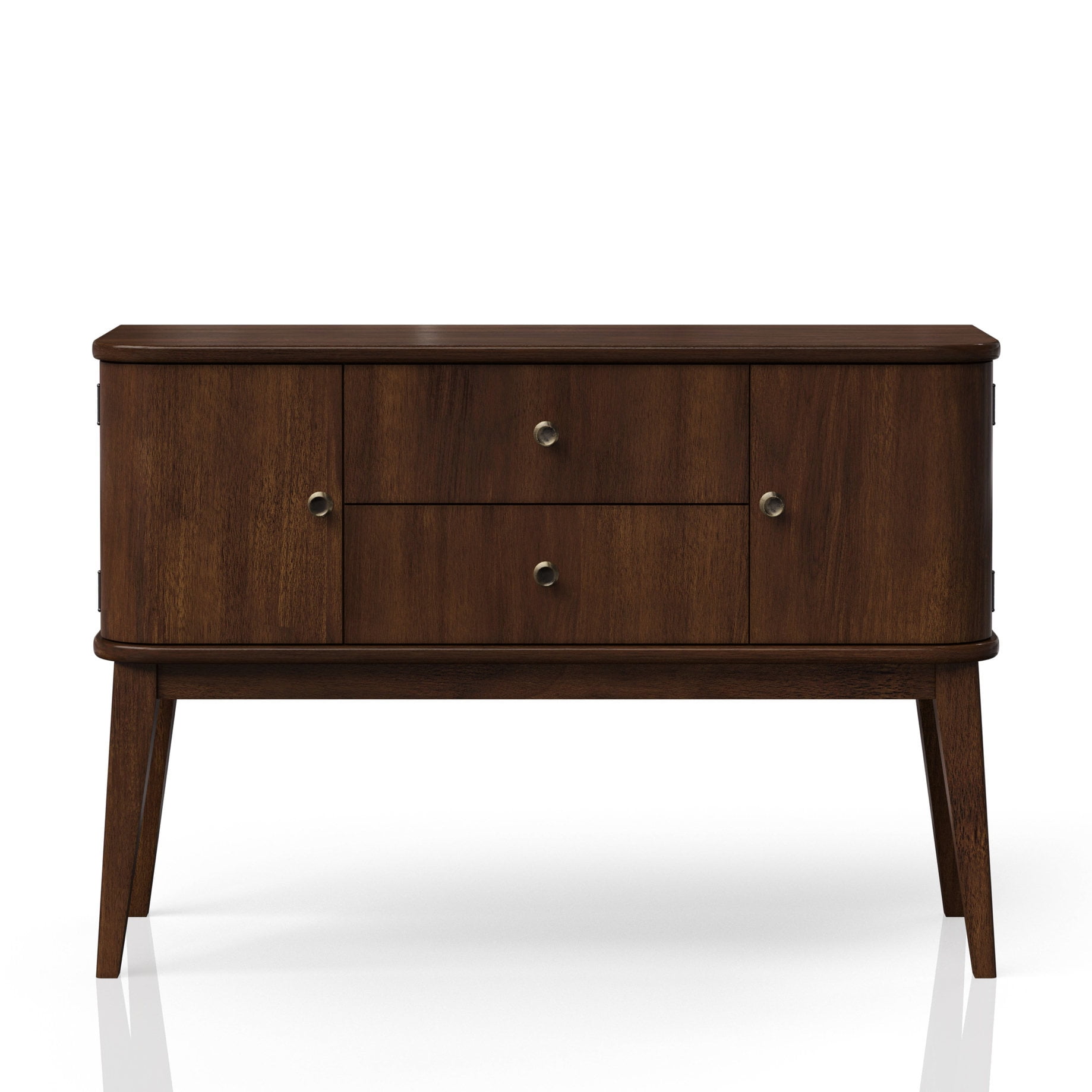 Mid - Century Modern, Solid Wood + MDF, Cherry Server - Serves as a Bar ...