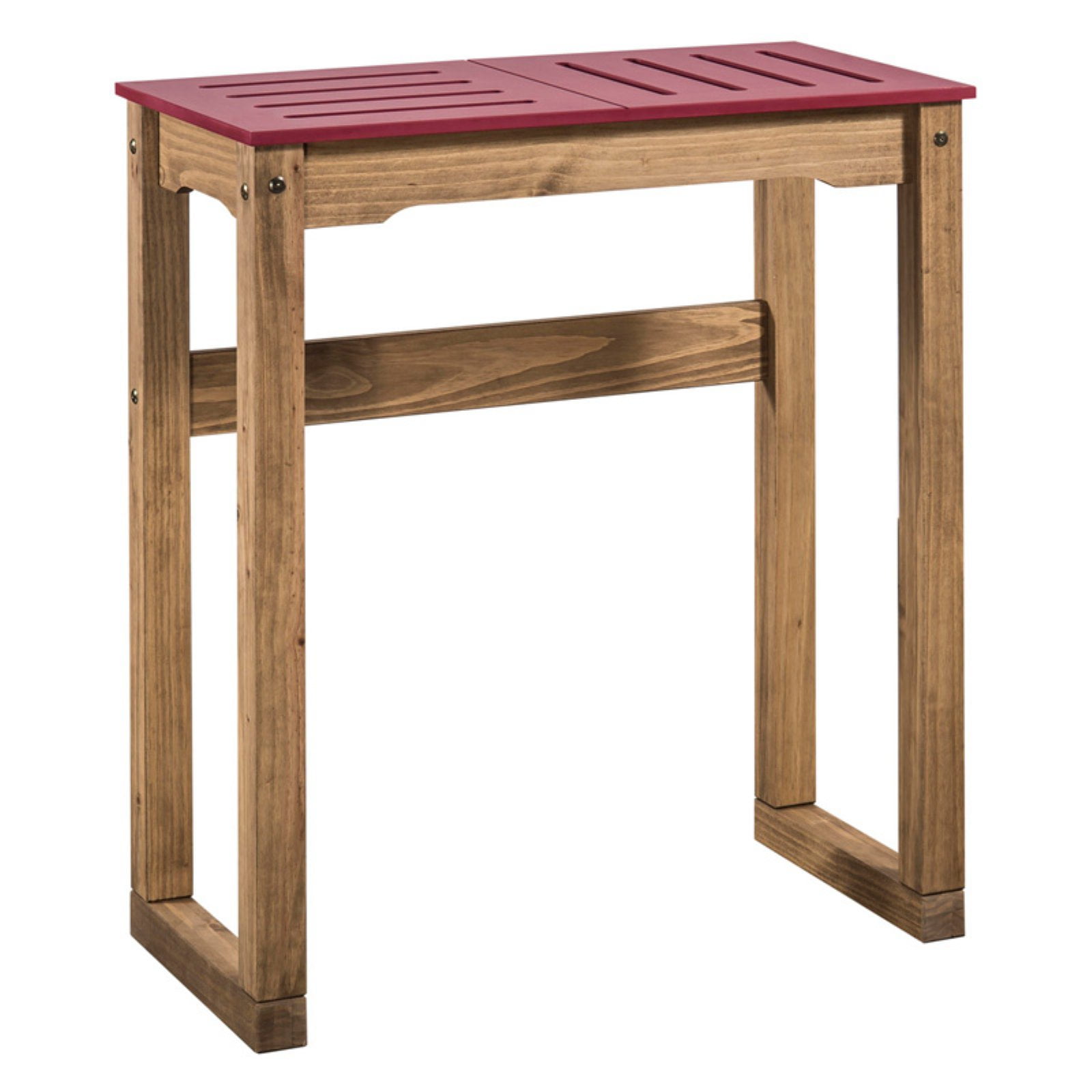 Mid- Century Modern Stillwell 31.5" Bar Table in Red and Natural Wood ...