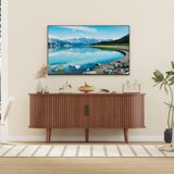 Mid-Century Modern TV Stand, Media Console with 4 Storage Compartments ...