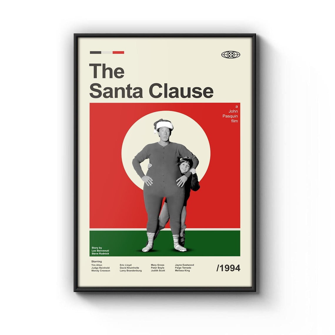 Mid Century Modern The Santa Clause Movie Poster, Retro Movie Print ...