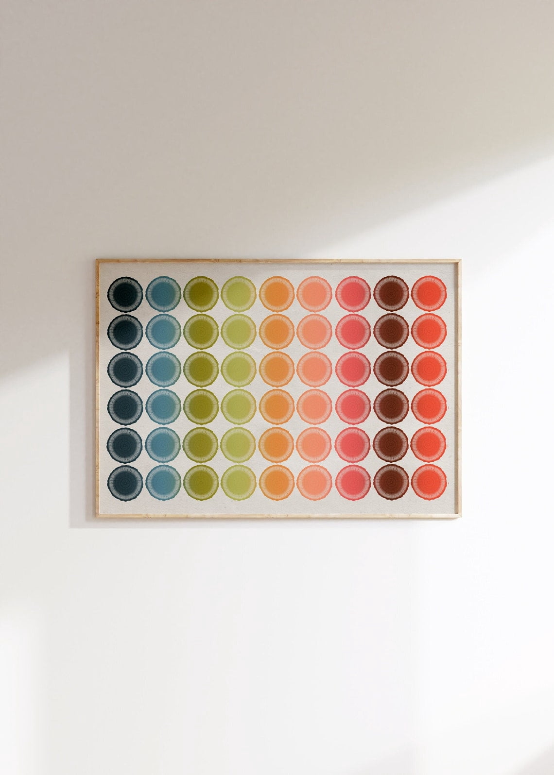Mid Century Modern Tree Ring Abstract Color Palette Nature Decoration ...