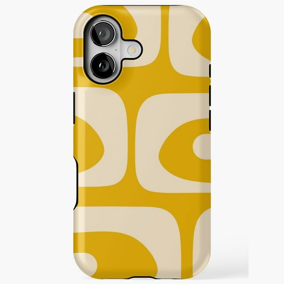 Mid Century Modern Warm Mustard Retro Abstract Geometric Pattern Case ...