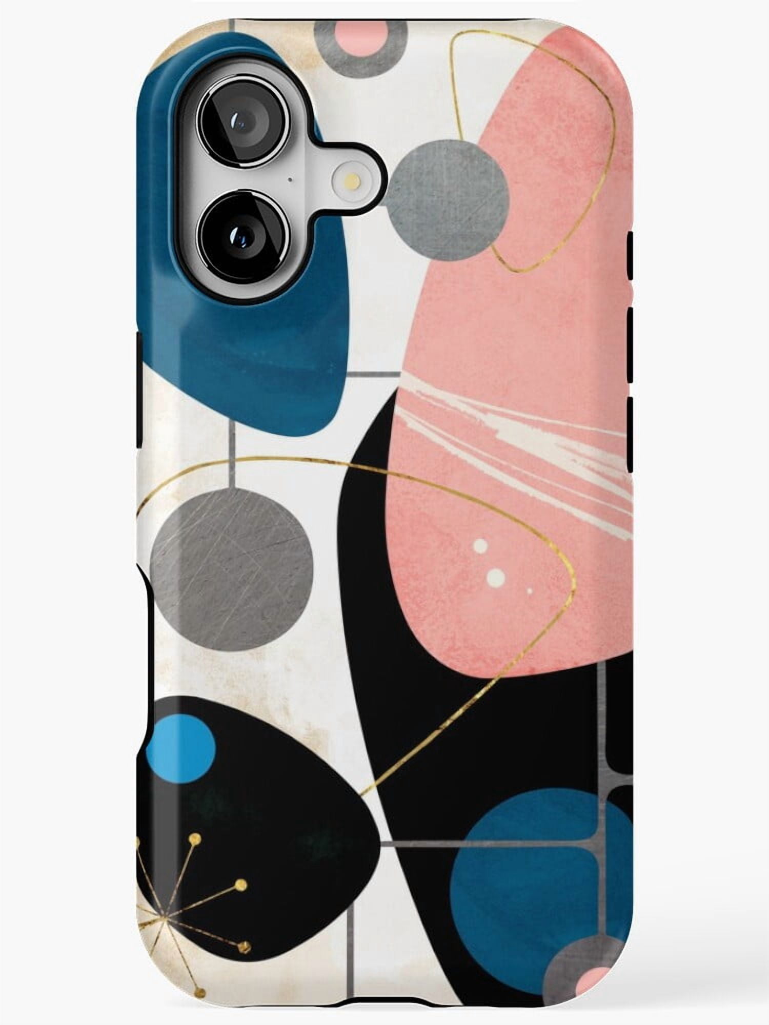 Mid Century Pebbles Abstract Artwork Protective and Compatible iPhone ...