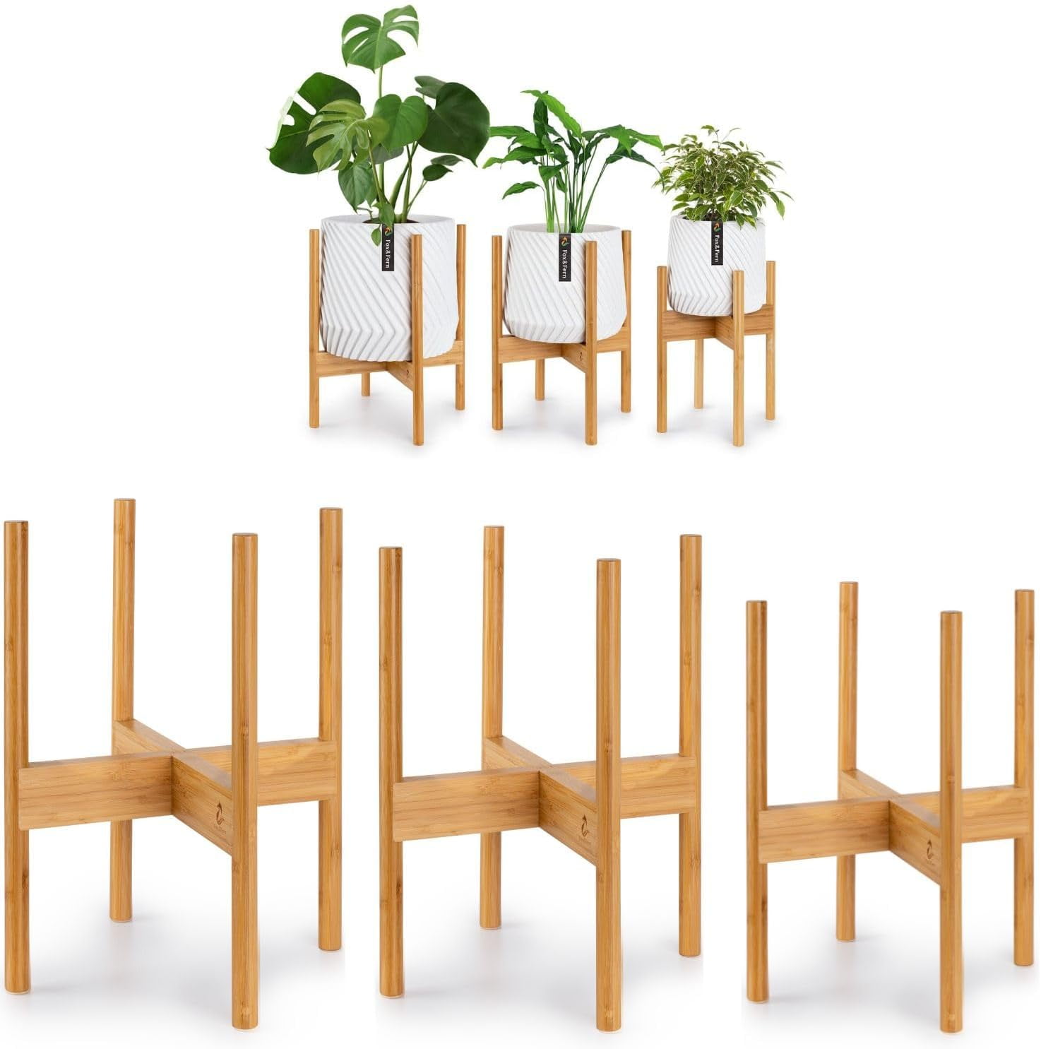 Mid Century Plant Stand - Modern Raised Planter Stand for Indoor ...