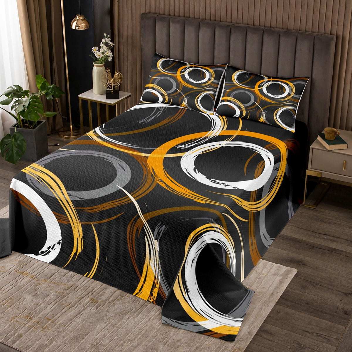 Mid Century Quilt Set Twin,Geometric Coverlet Set for Kids Boys Girls ...