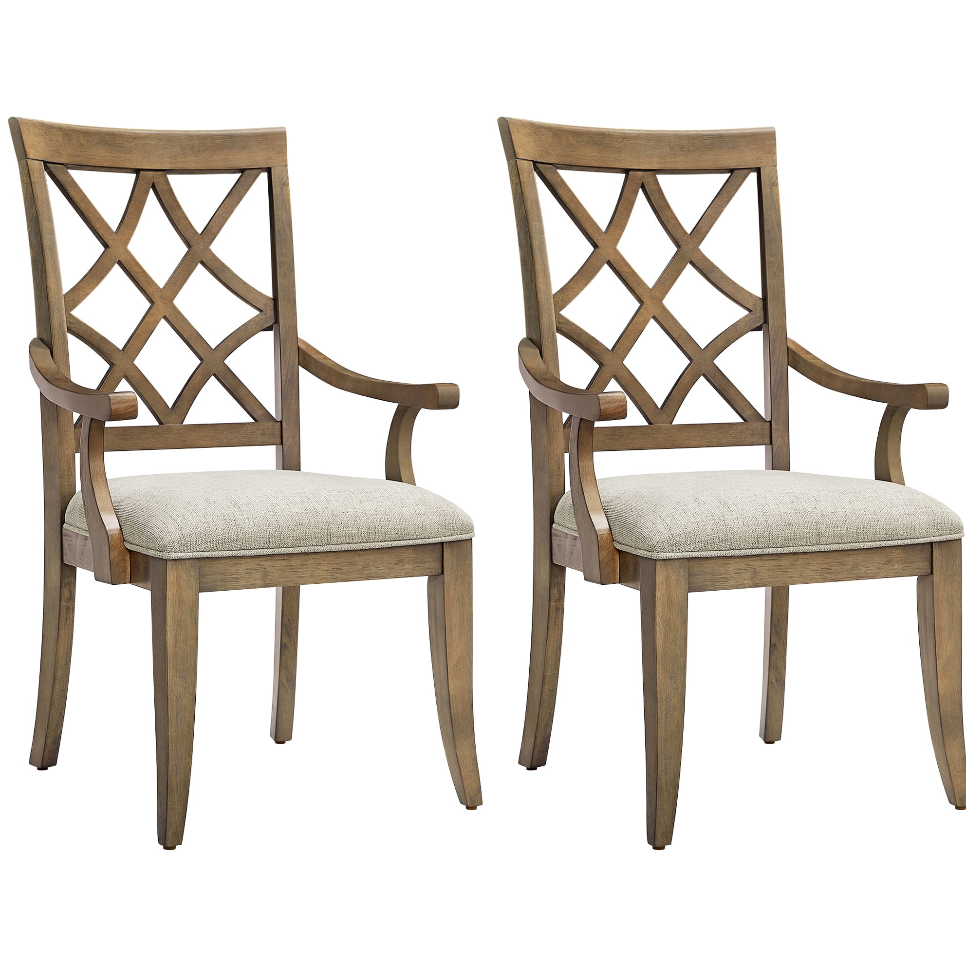 Mid Century Retro Arm Chairs Of 2, Upholstered For Enjoyment, White Oak ...