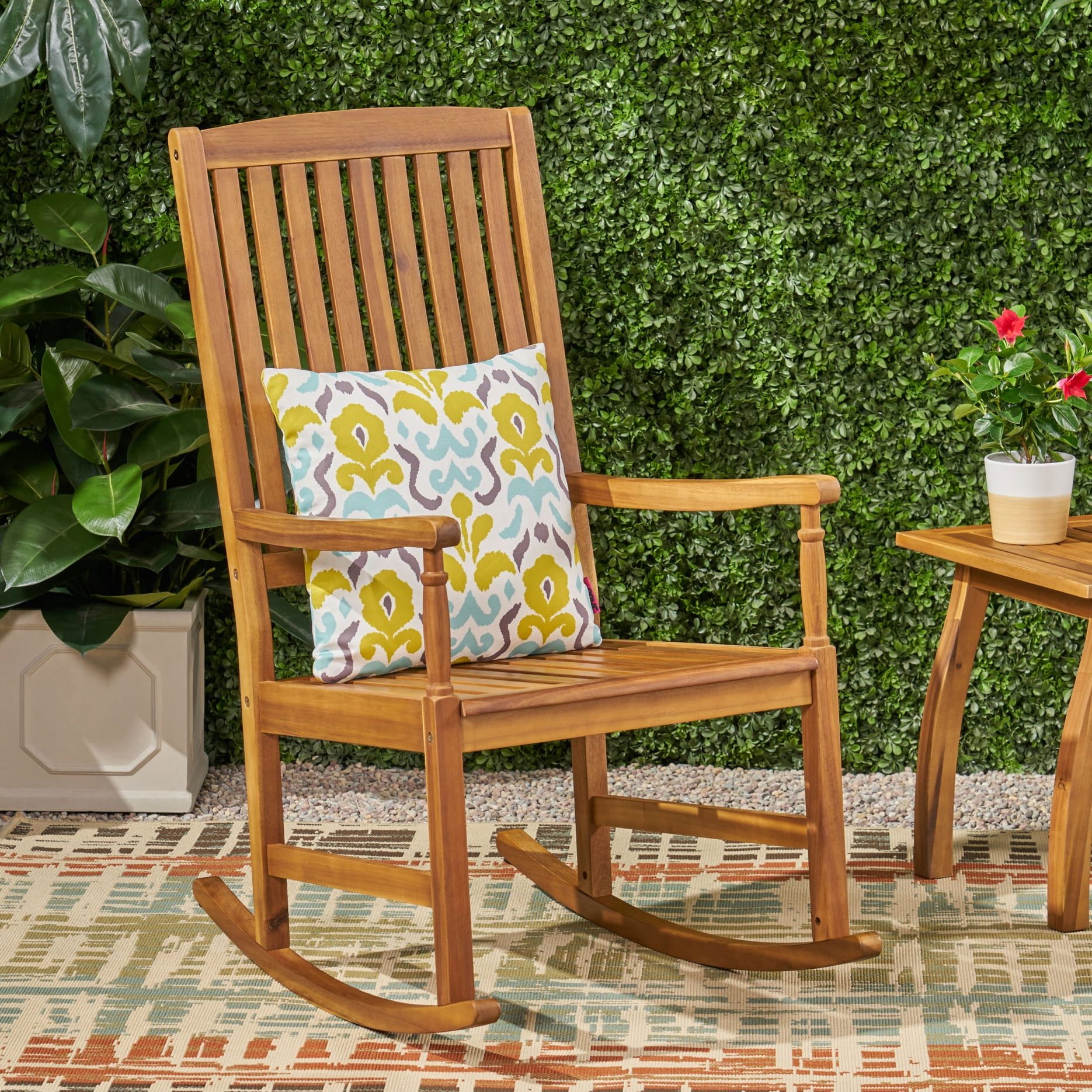 Mid-Century Retro Rocking Chair, Modern Comfort High Back Armchair ...