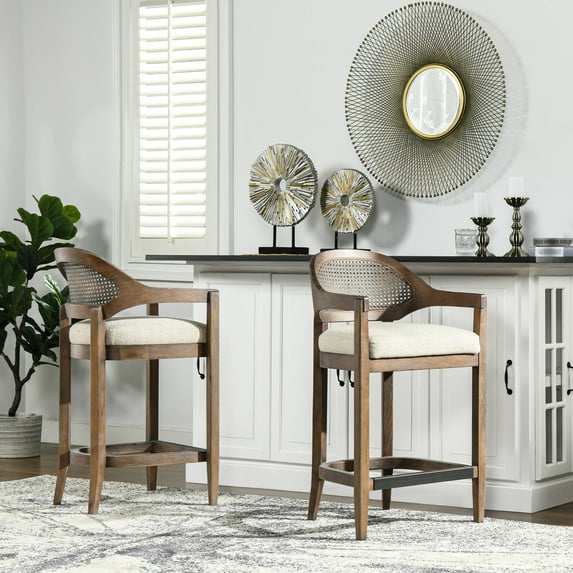 Mid - Century Stool | Mid - back Support for Kitchen and Bar Areas ...