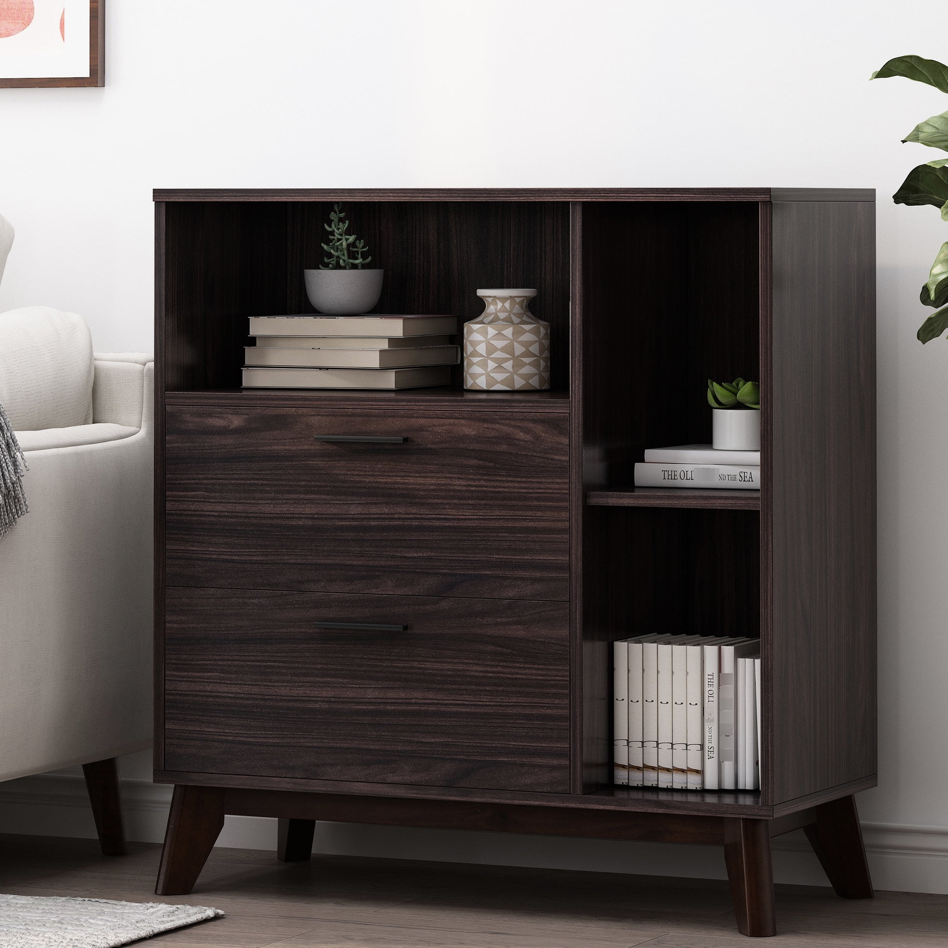 Mid-Century Style Cabinet+Clean Lines"-"Living Room Setup+Enhance ...