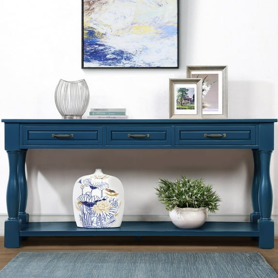 Mid - Century Style Console Table+3 Drawers Design"-"Living Area+Bring ...