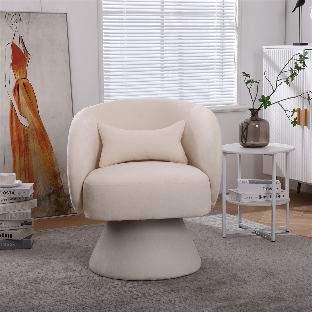 Mid Century Swivel Accent Chairs with 360 Degree Rotation, Upholstered ...