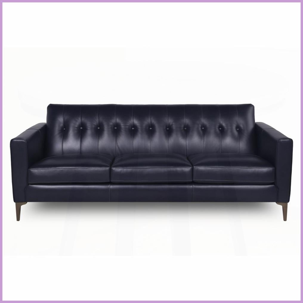 Mid-Century Tufted Leather Sofa with Brushed Rose Gold Legs – Stylish ...