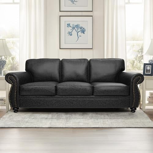 Mid-Century Vintage Sofa Couches with Rivet Design,loveseat Sofa ...