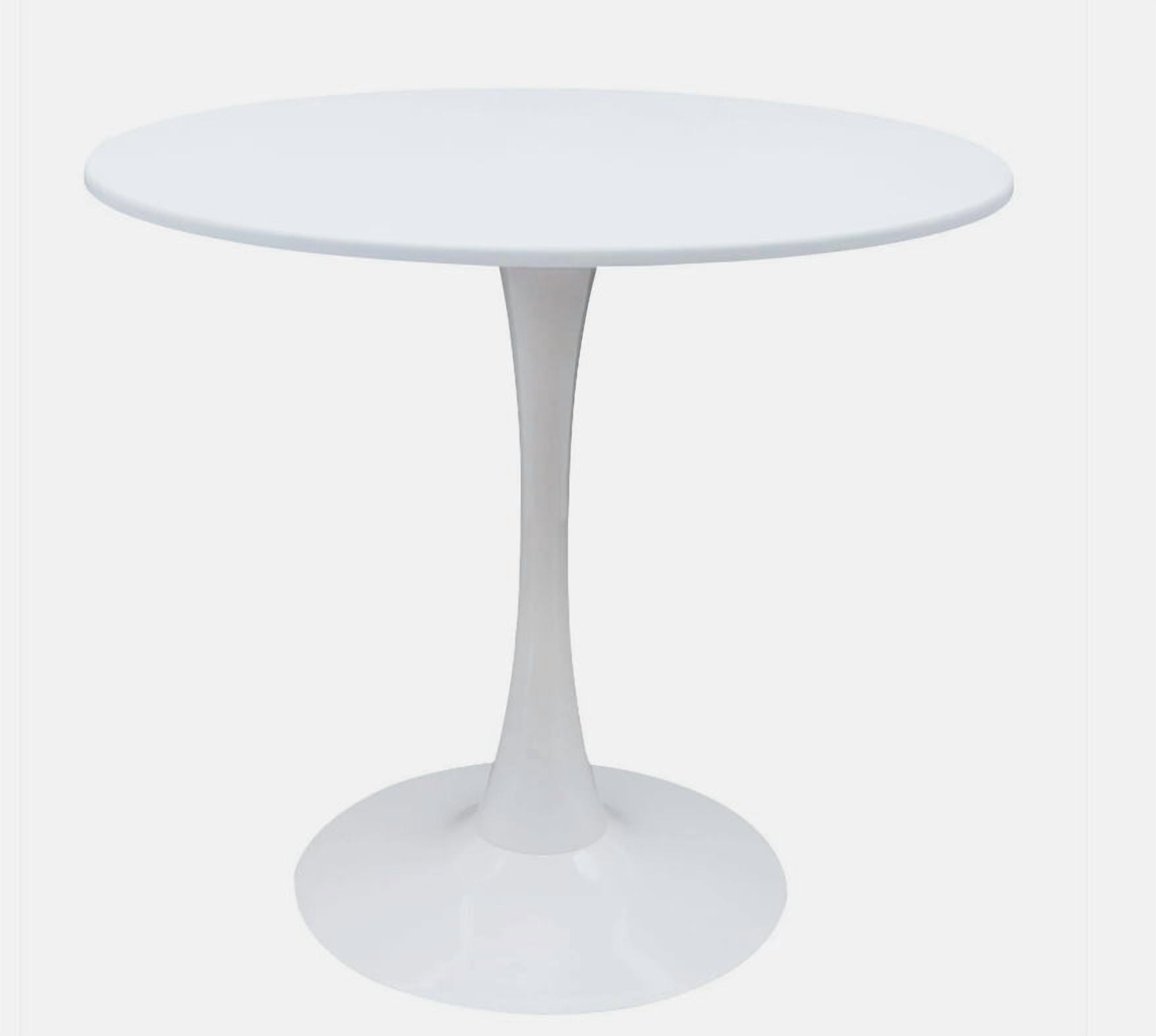 Mid-Century White Round Top Dining Table - Modern Tulip 31.5" Dining Room Table - Walmart.com