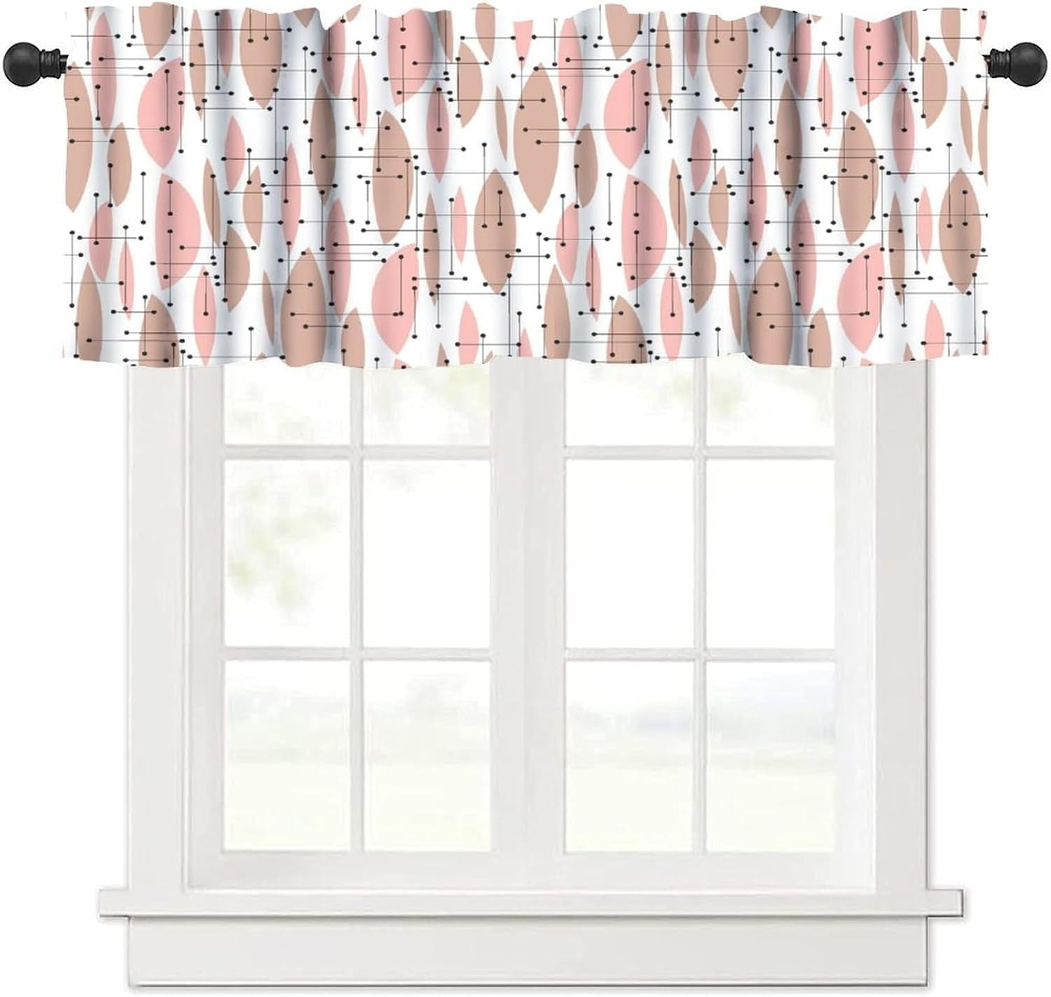 Mid Century Window Valance，Retro Modern Mid Century Wedding Coffee ...
