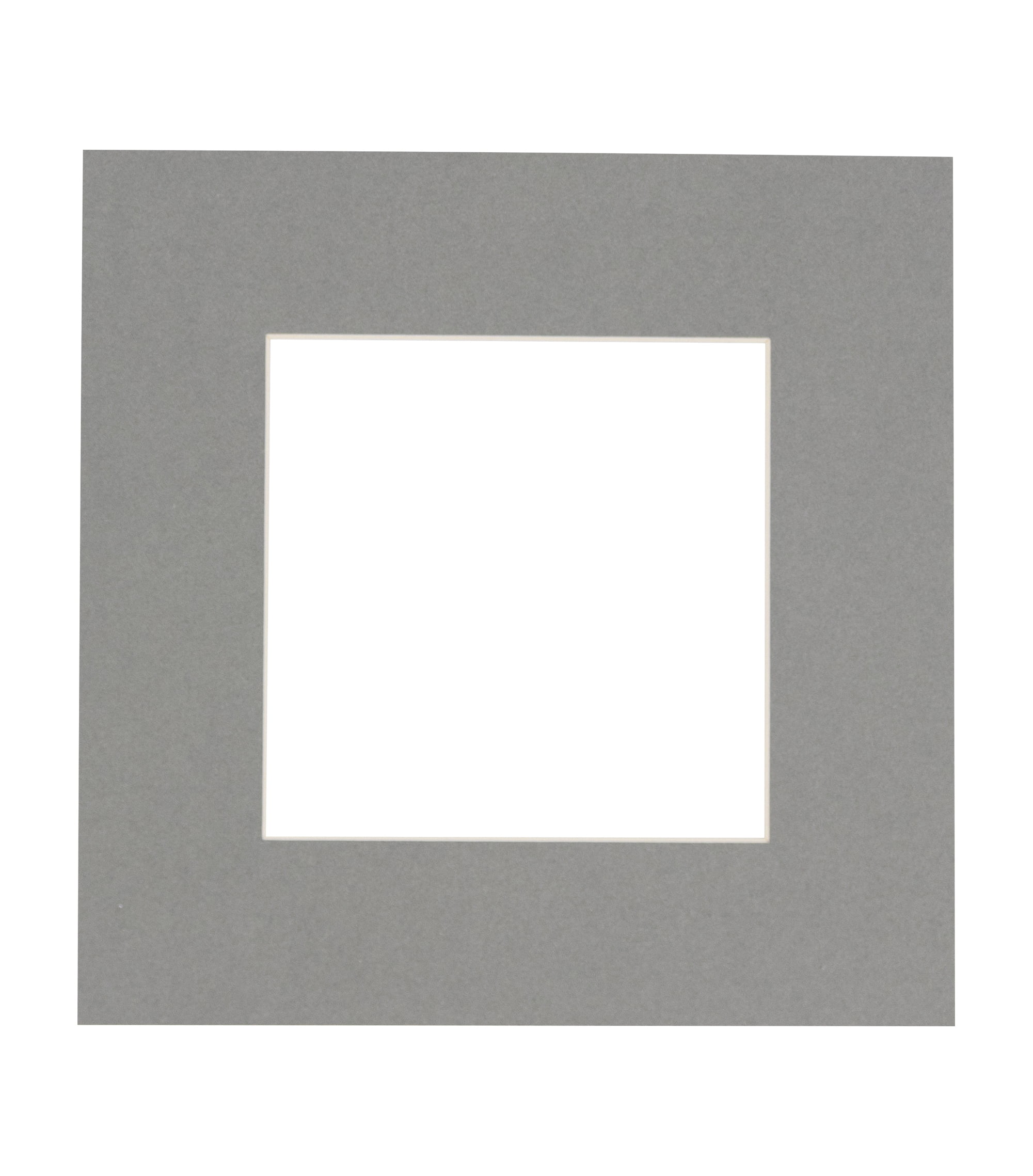 Mid Grey Acid Free 12x12 Picture Frame Mats with White Core Bevel Cut ...