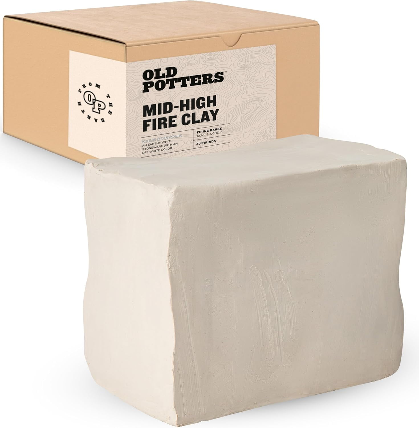 Mid High Fire White Stoneware Clay for Pottery | Cone 6 | Ideal for ...