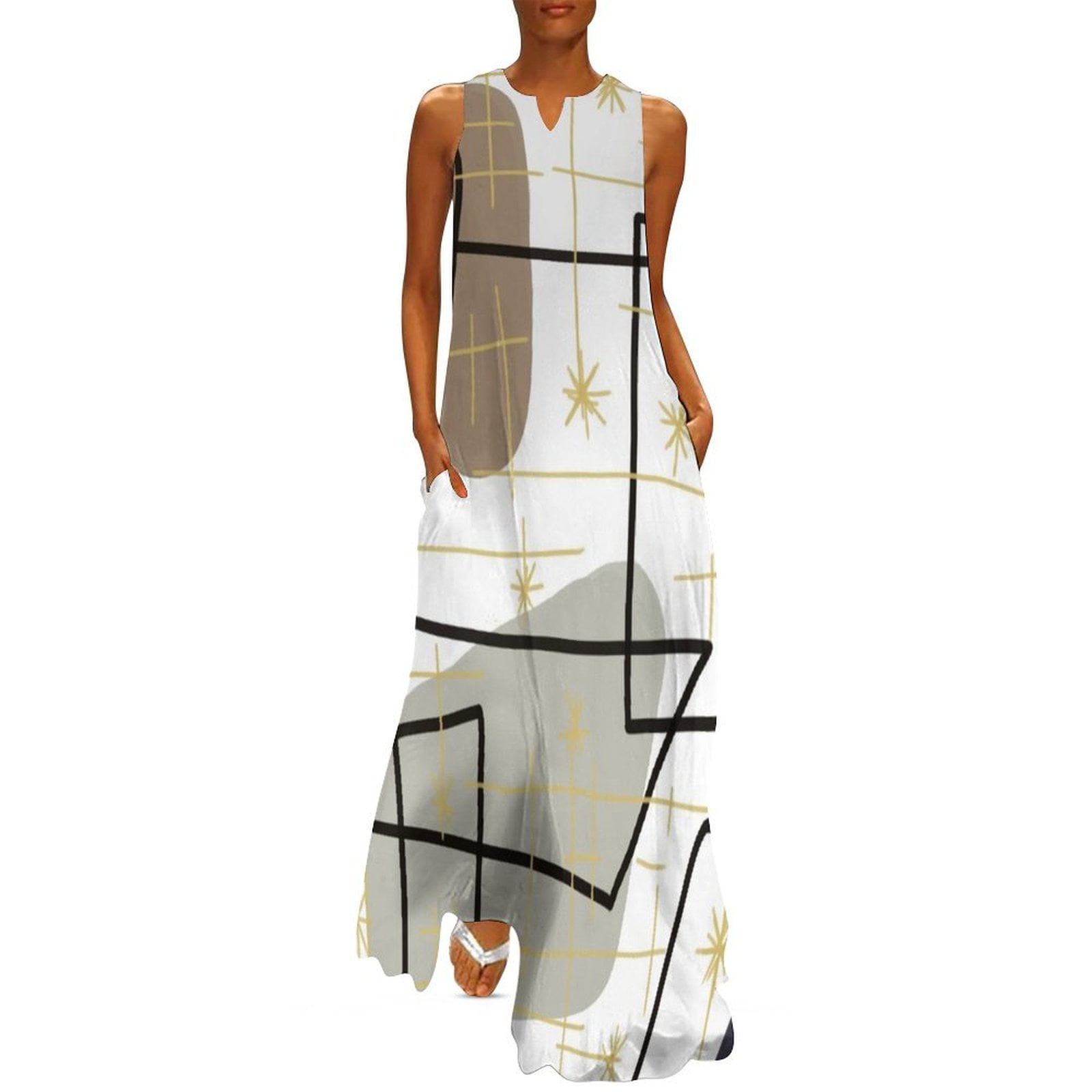 Mid Mod Mix up Long Dress birthday dress for women luxury 2024 Women"s long dress Women dresses ...
