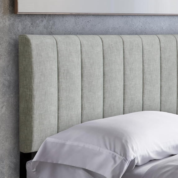 Mid-Rise Vertical Tufted Upholstered Headboard Queen Size/Full Size ...