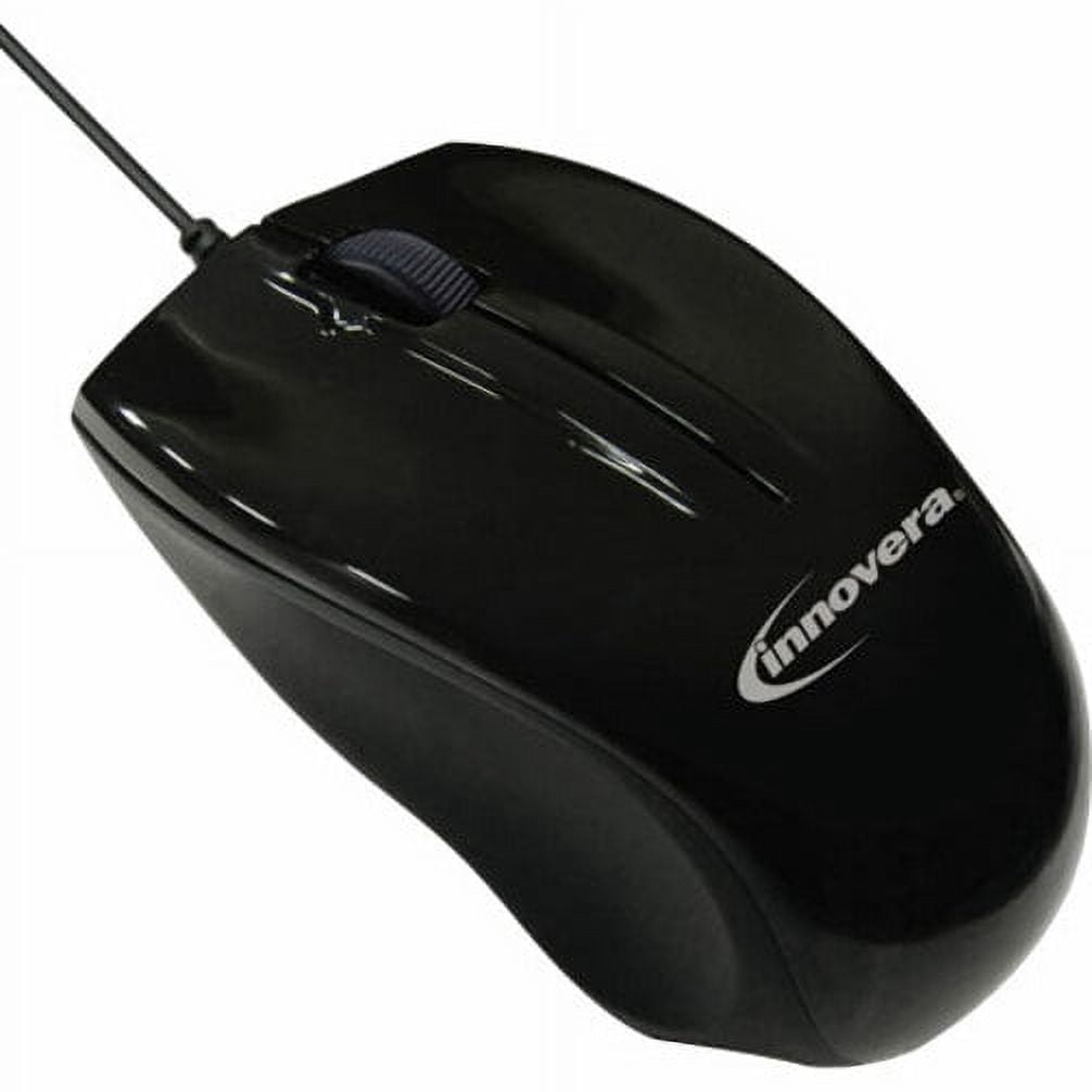 Mid-Size Optical Mouse, 3 Buttons, Black, Blister Card - Walmart ...
