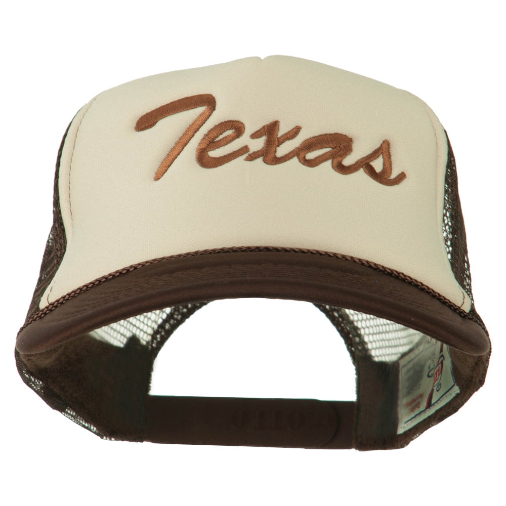 Mid States Texas Embroidered Foam Mesh Back Cap - Brown Tan OSFM ...