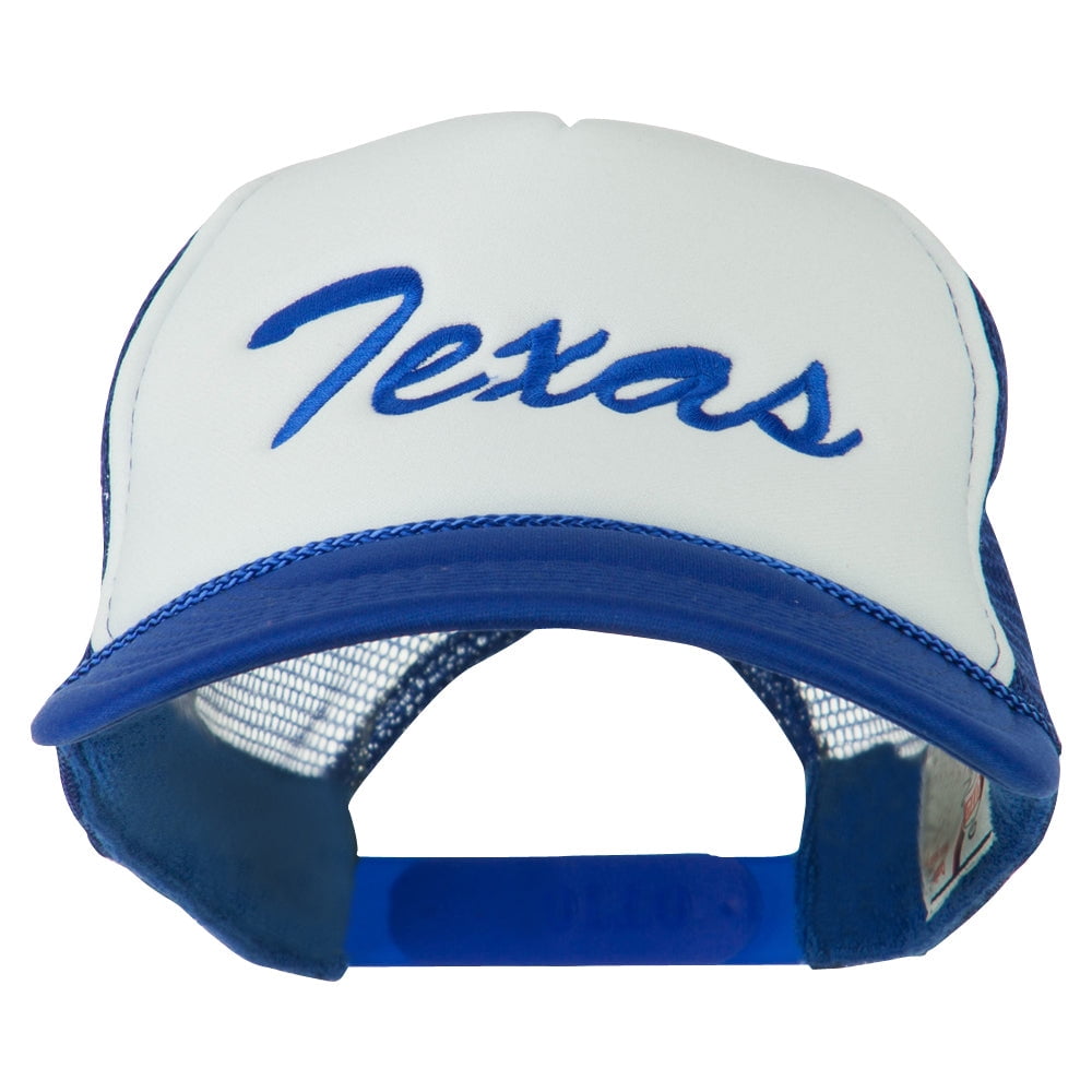 Mid States Texas Embroidered Foam Mesh Back Cap - Royal White OSFM ...