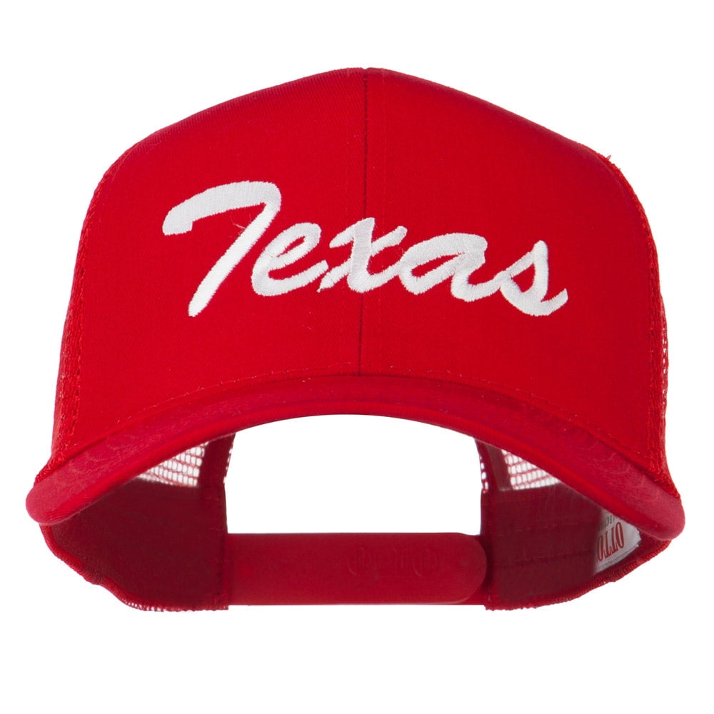 Mid States Texas Embroidered Mesh Back Cap - Red OSFM - Walmart.com