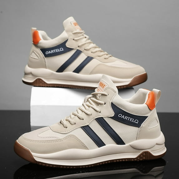 Mid-Top Running Sports Shoes | Fashion Casual Shoes with Fabric Upper ...