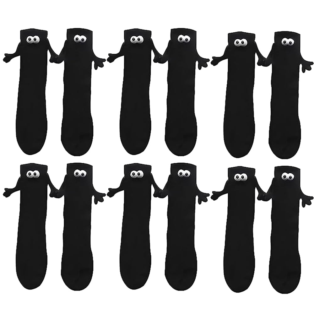 Mid-Tube Holding Hands Socks Magnetic Socks Couple Hand in Hand Socks ...