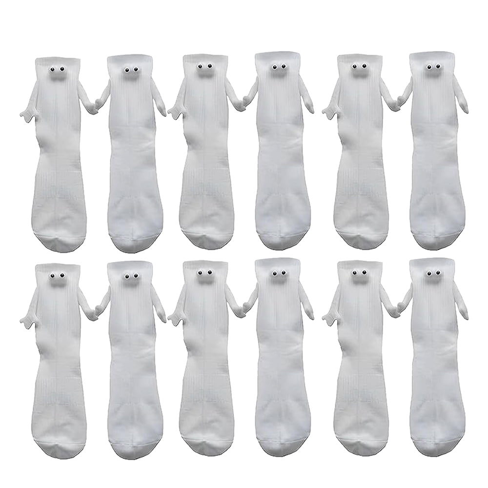 Mid-Tube Holding Hands Socks Magnetic Socks Couple Hand in Hand Socks ...