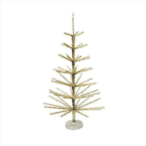 Mid West 36" Gold Tinsel Bristles Tabletop Nostaglic Aluminim Theme ...