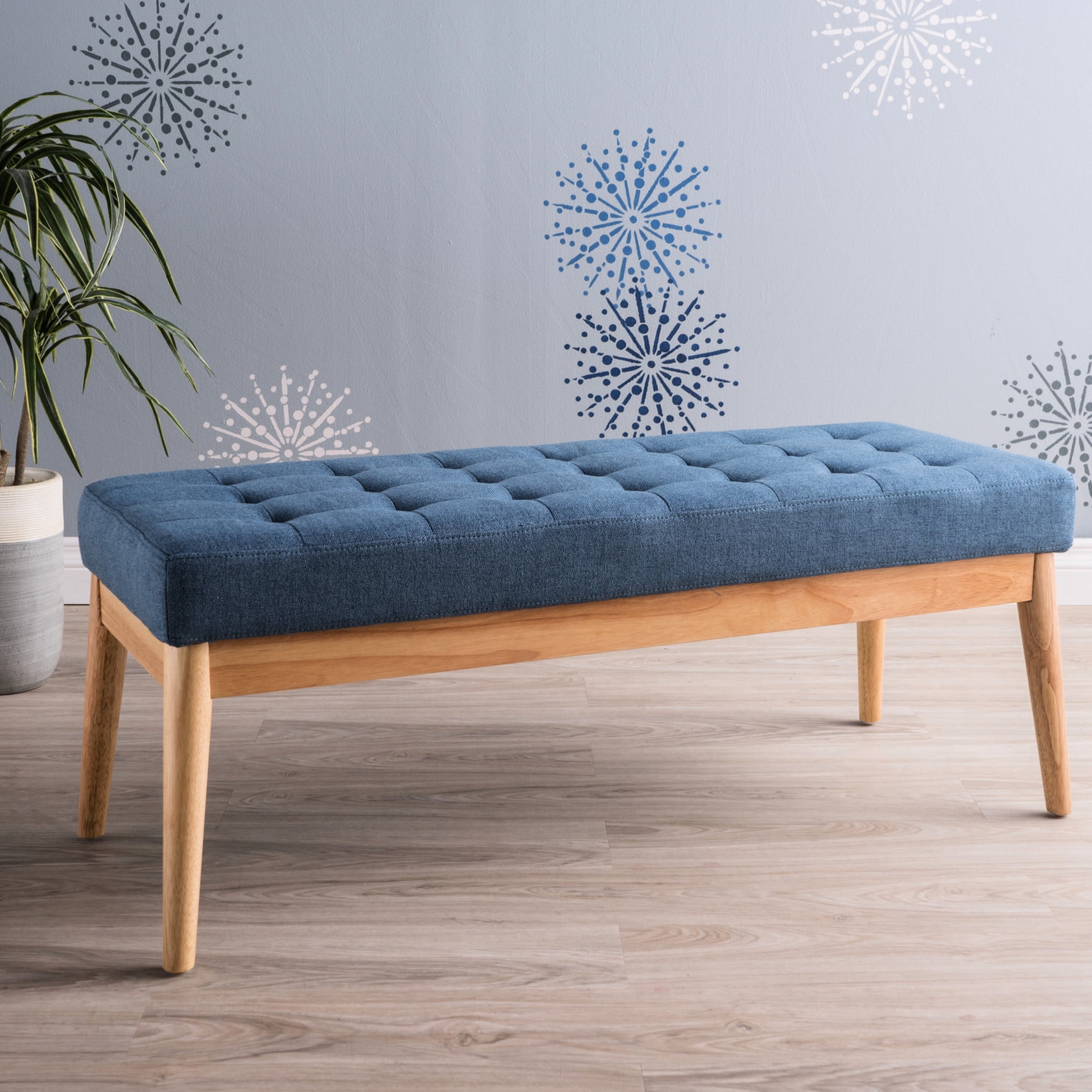 Mid - century Inspired, Splayed - legged Ottoman - Perfect for Foyer ...