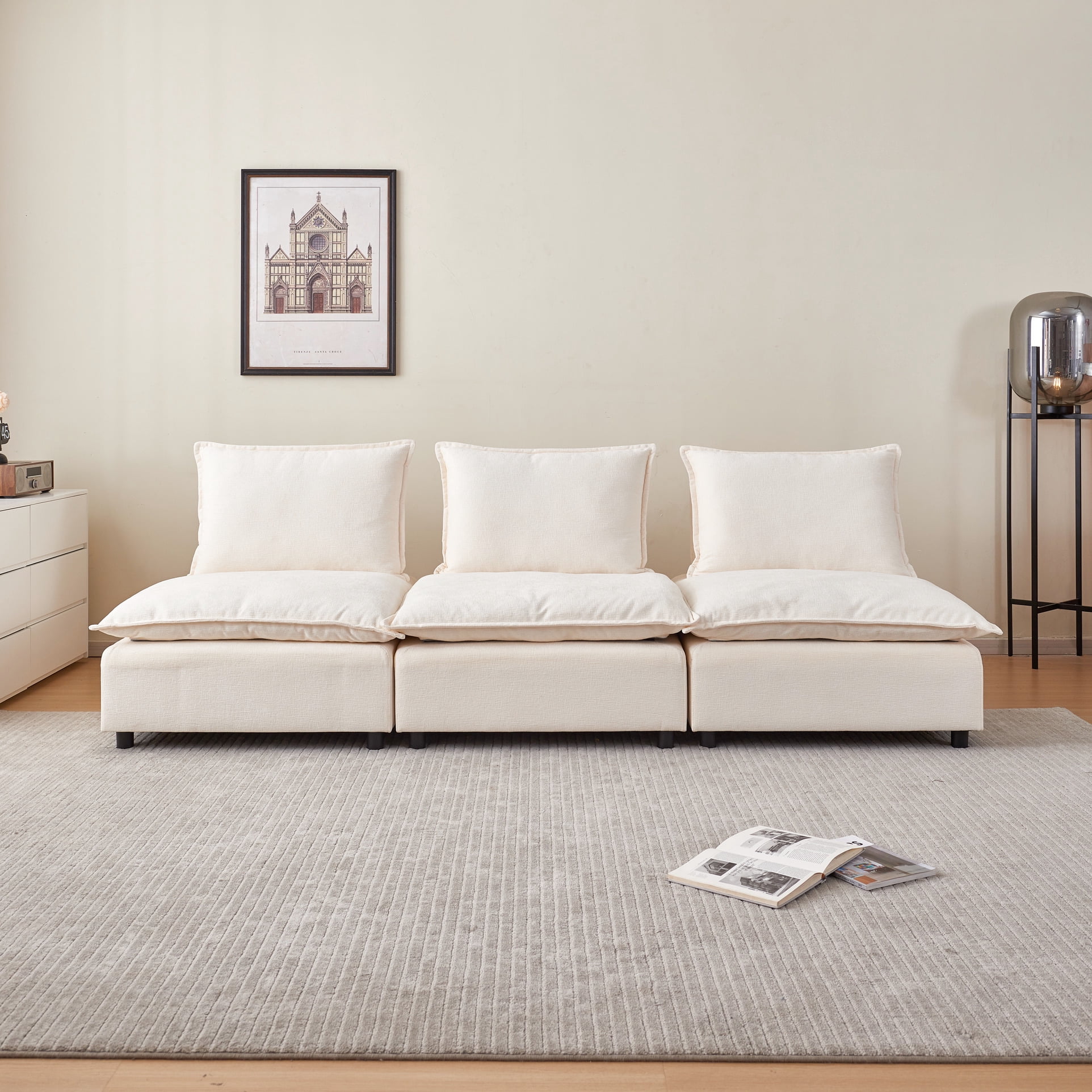 Mid-century Modern Couch 3 - Ultra Chenille, Robust Frame, Modular ...