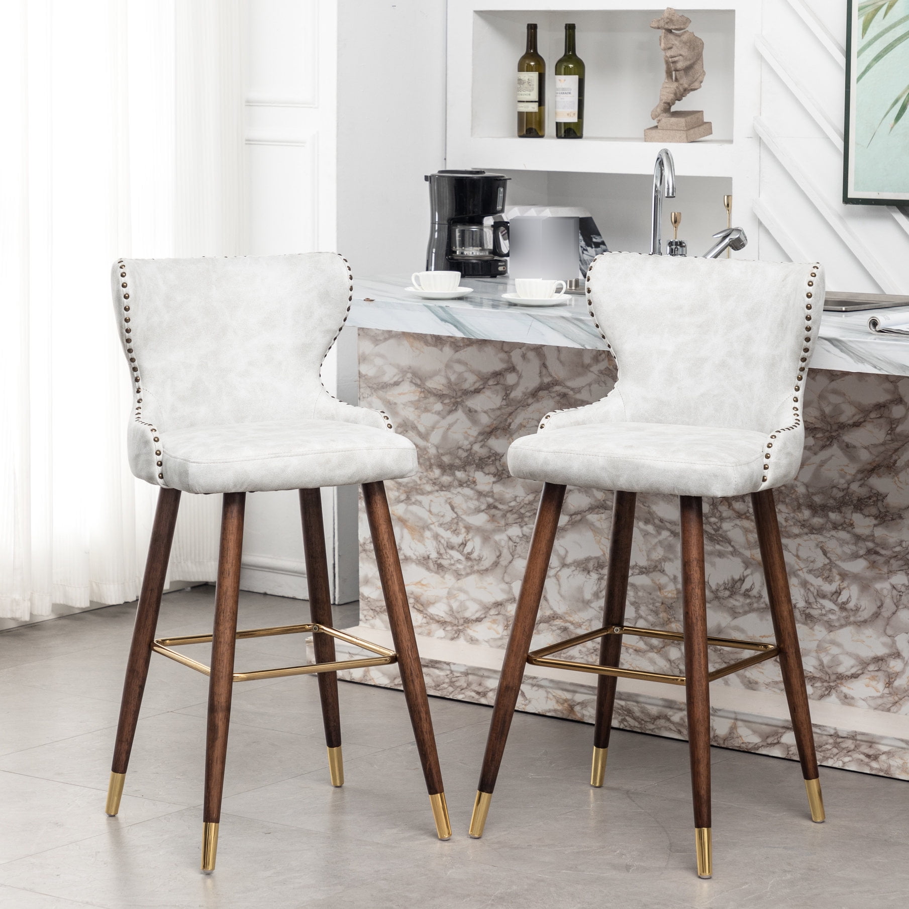 Mid-century Modern Seating Set | Suede-like Upholstery | Tapered Dowel ...
