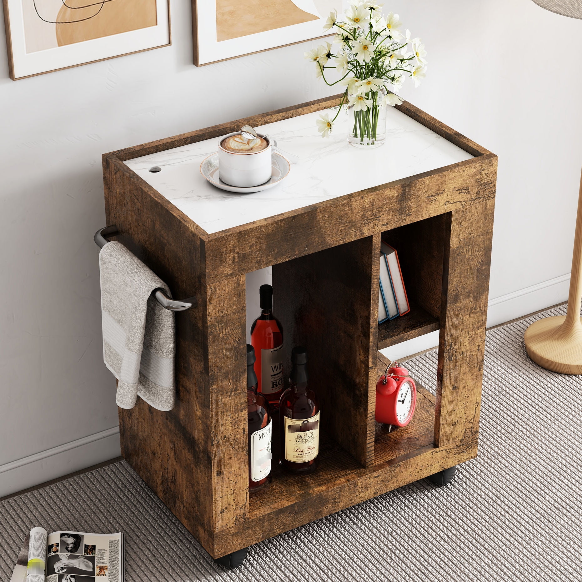 Mid - century Storage Shelf | Can Be a Stationery or Gardening Tool Station | Imported MDF ...