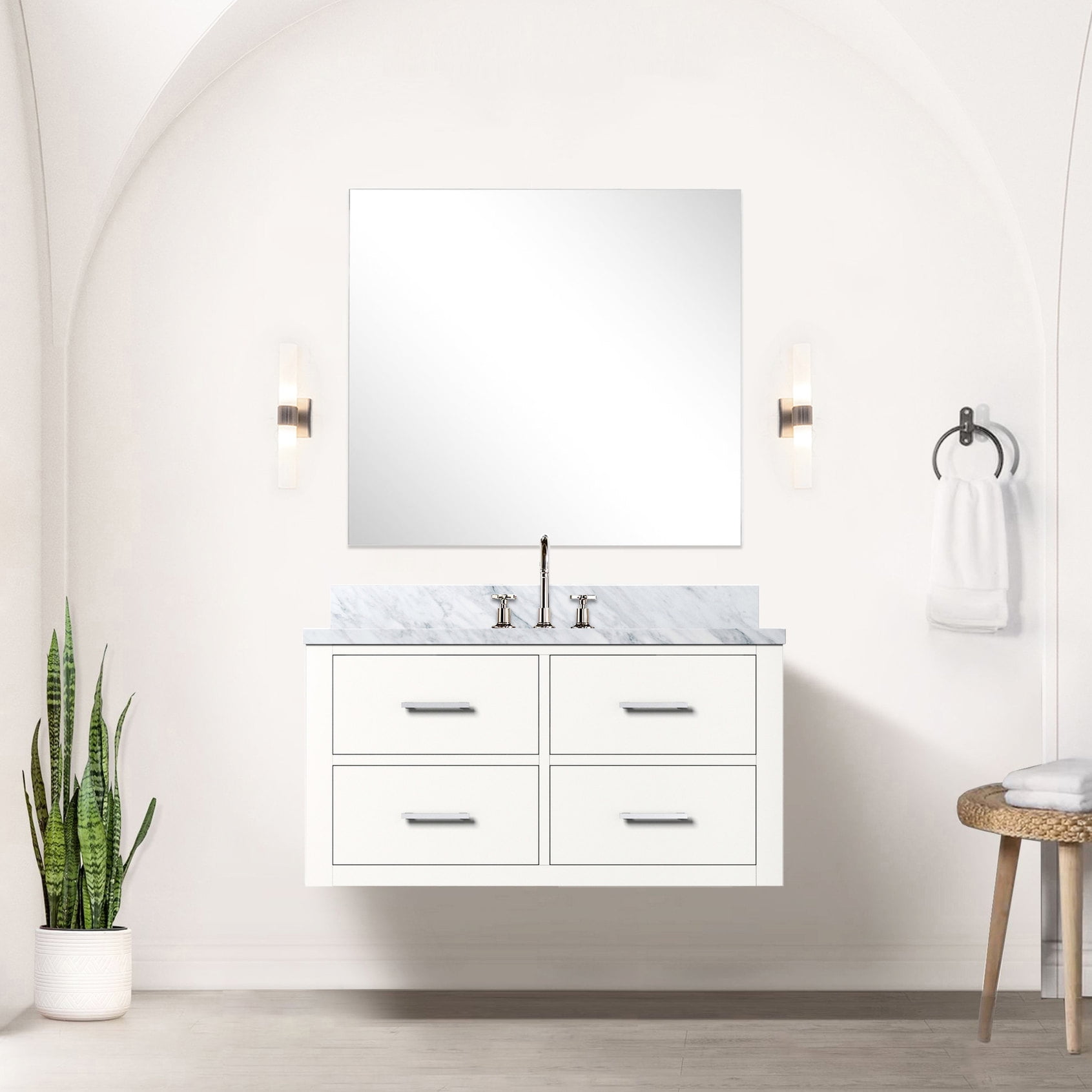 Mid - century style and Easy setup - Good for small bathrooms, fully ...