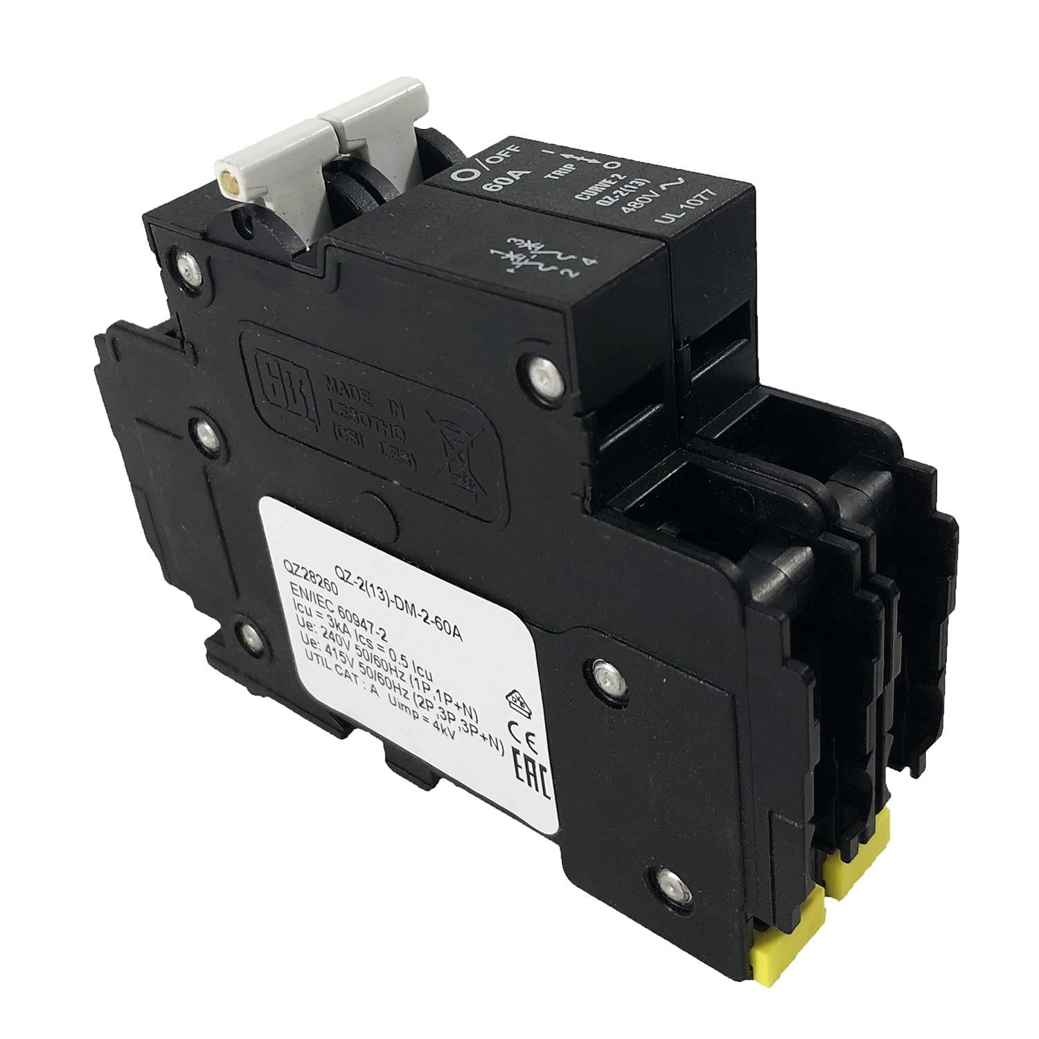 MidNite Solar MNEAC60-2P - 60 Amp 120 / 240 VAC Din Rail Mount Circuit ...