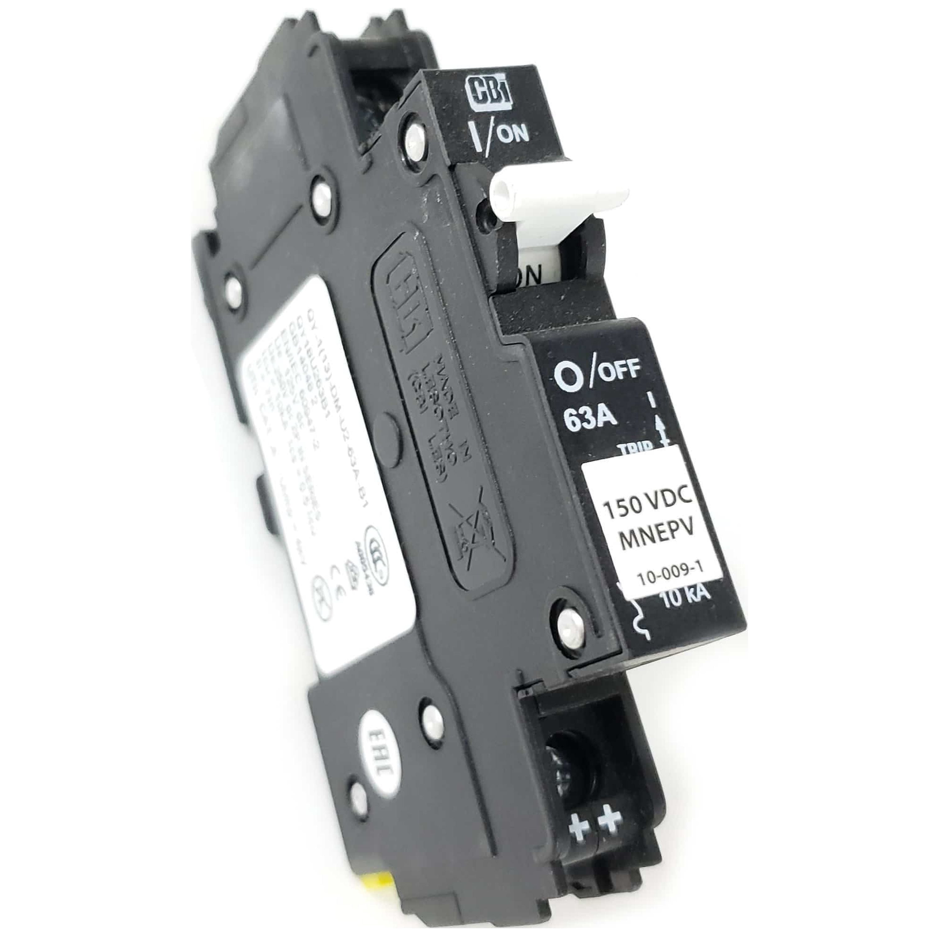 MidNite Solar Electrical 63A 150VDC Din Rail Mount Breaker - Walmart.com
