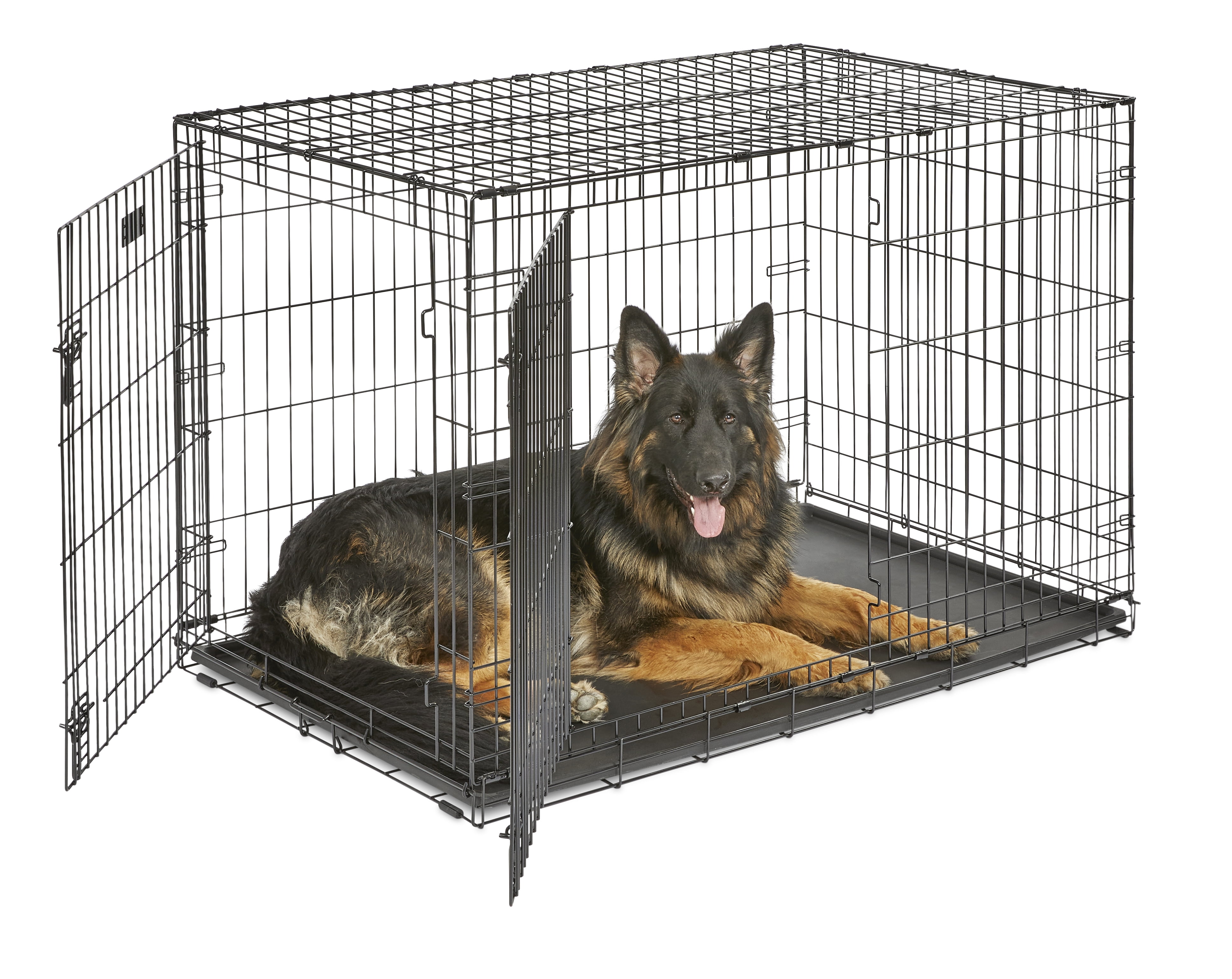 MidWest Homes for Pets 48-Inch Two-Door iCrate Folding Dog Crate with ...