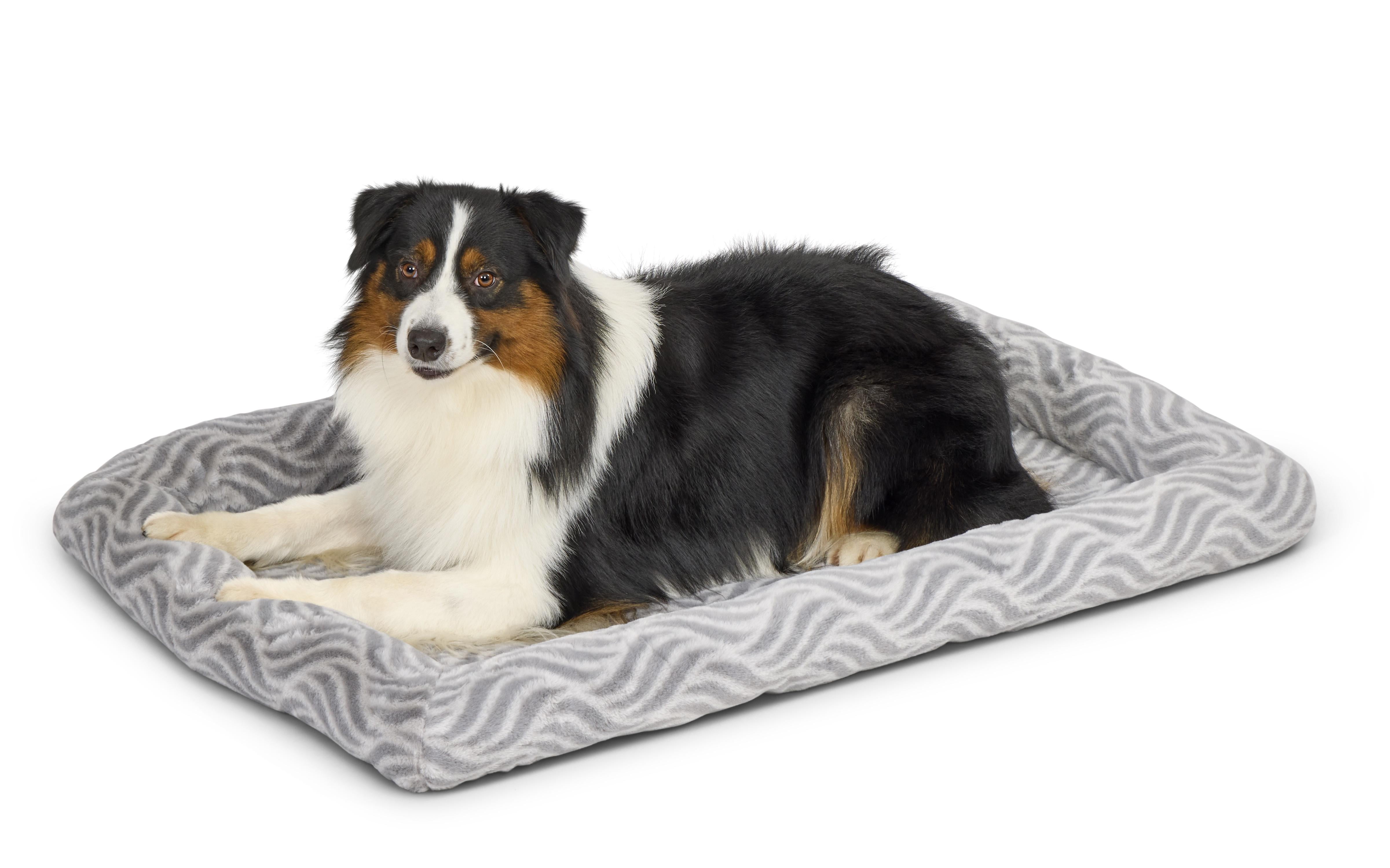 MidWest Homes for Pets 42 inch Gray Wave Pet Bed for Large Dogs with ...