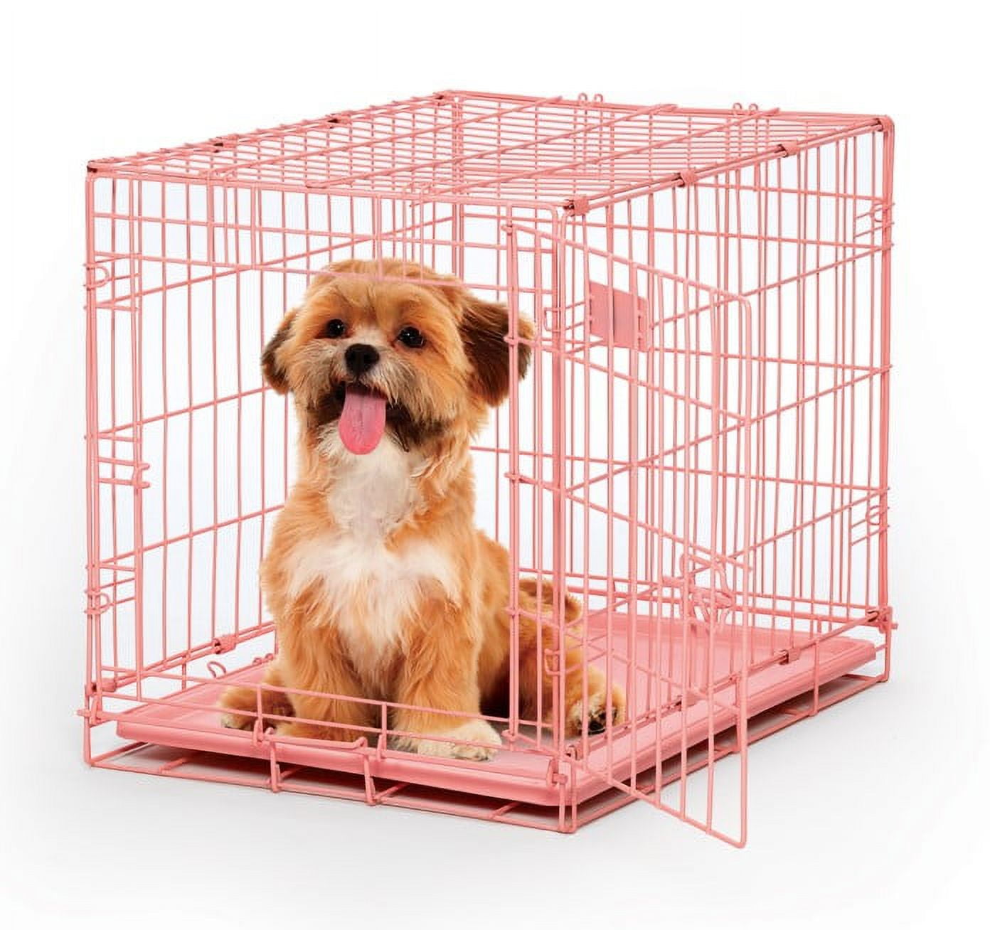 MidWest iCrate Folding Metal Dog Crate, Divider Panel, Floor Protecting ...