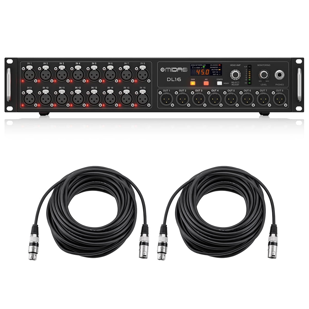 Midas DL16 16 Input and 8 Output Stage Box with 16 Midas Mic Preamps ...