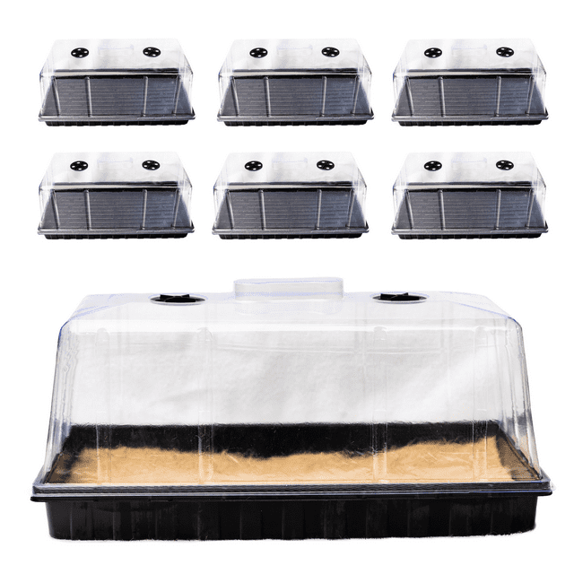 Midas Hydro 6 Pack Humidity Domes and Seed Starter Trays - 1020 Trays ...